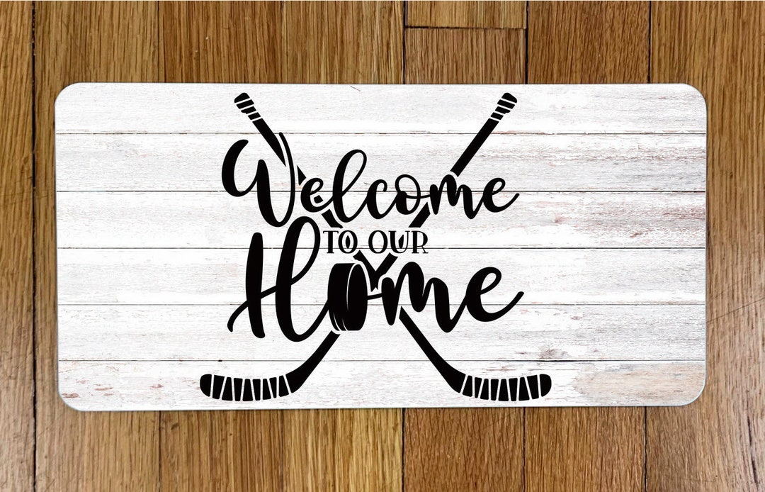 Hockey Welcome _wreath Sign - Etsy