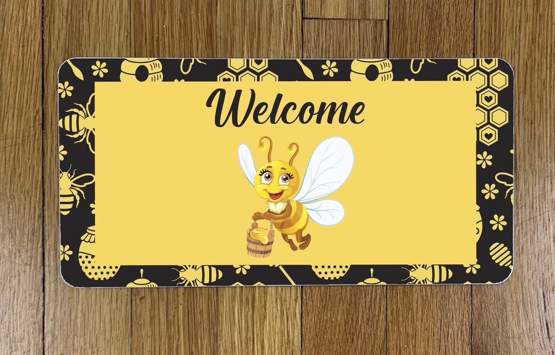 Welcome Bee Wreath Sign - Etsy
