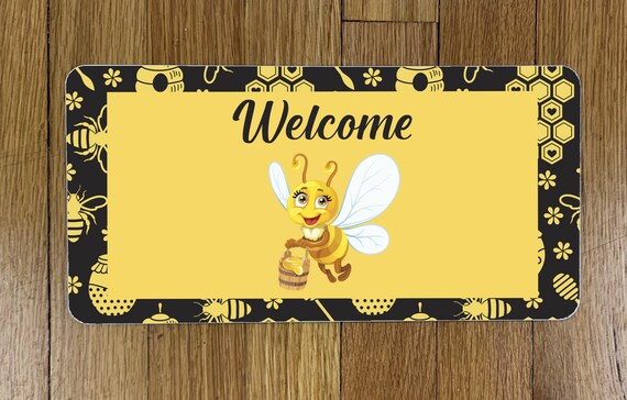 Welcome Bee Wreath Sign Wreaths & Door Hangers Home & Living etna.com.pe