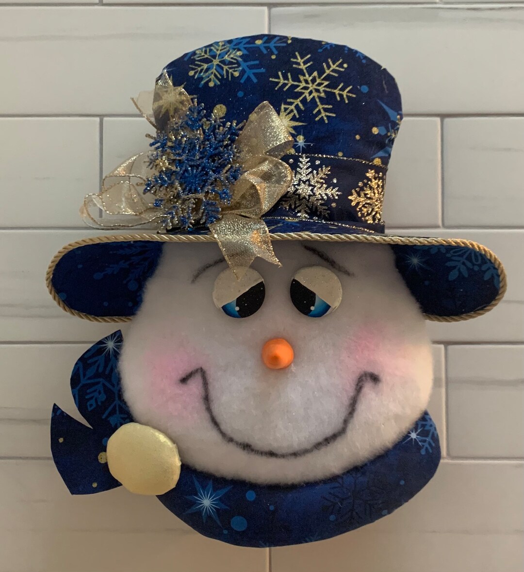 Snowman Flake Wreath Attachment - Etsy