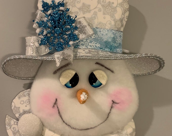 Snowman Flake Wreath Attachment - Etsy