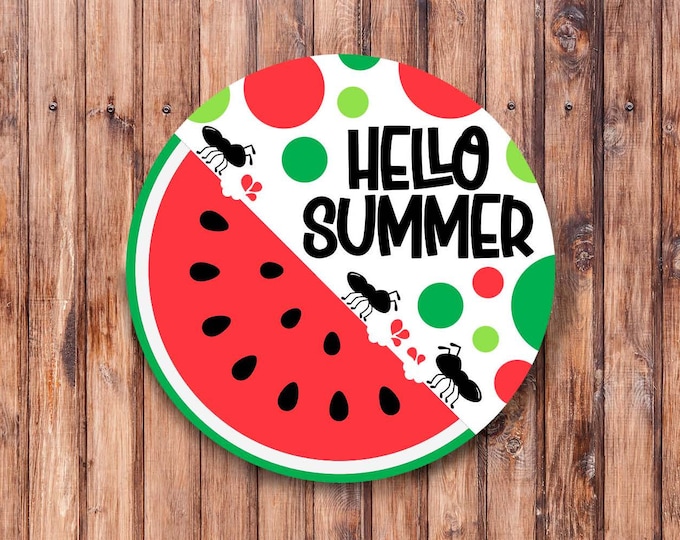 Faux Stained Glass Watermelon Welcome Wreath Sign, Metal Wreath Sign ...