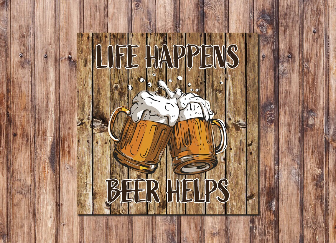 Life Happens Beer Helps Wreath Sign - Etsy