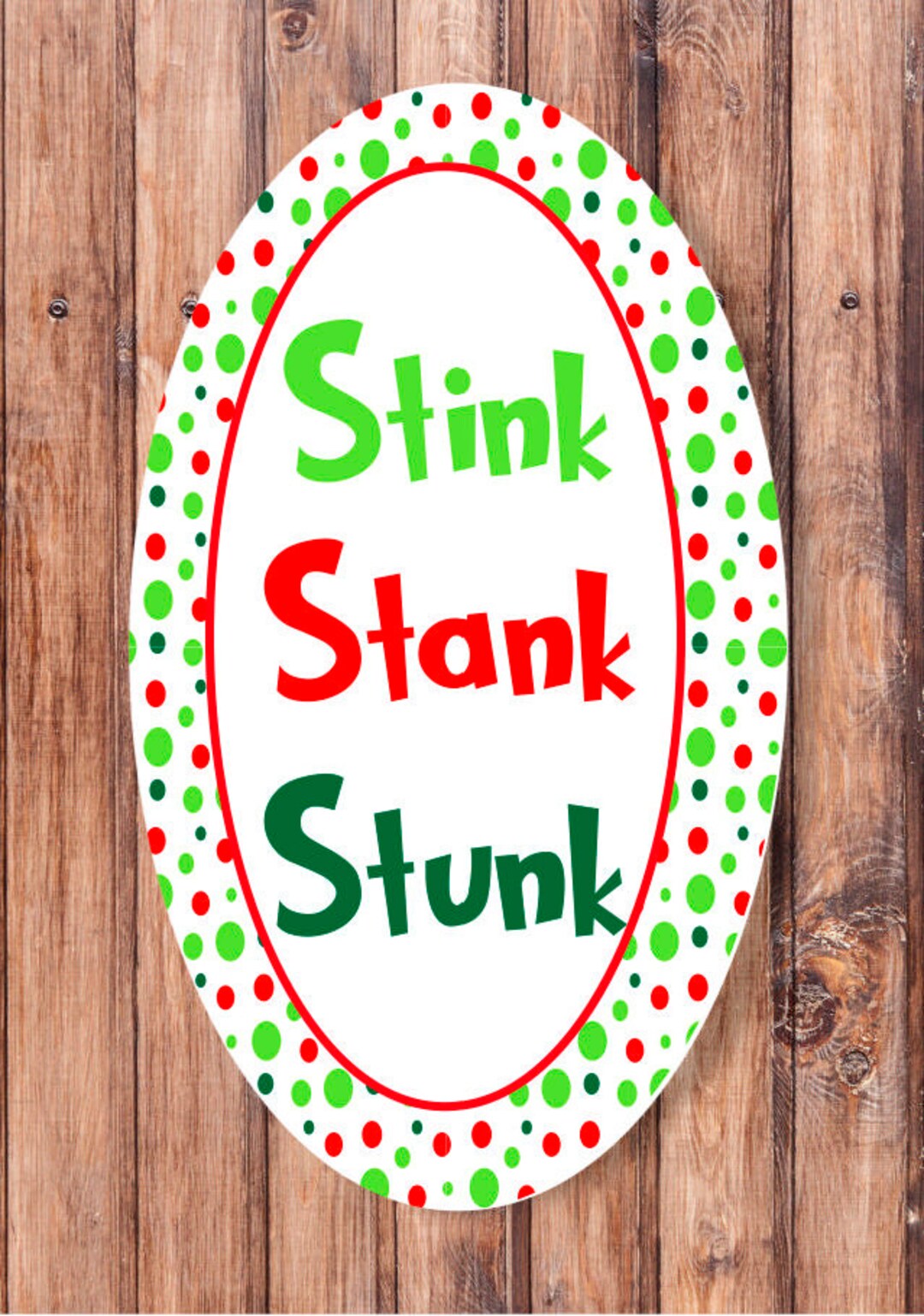 Stink Stank Stunk_oval Wreath Sign - Etsy