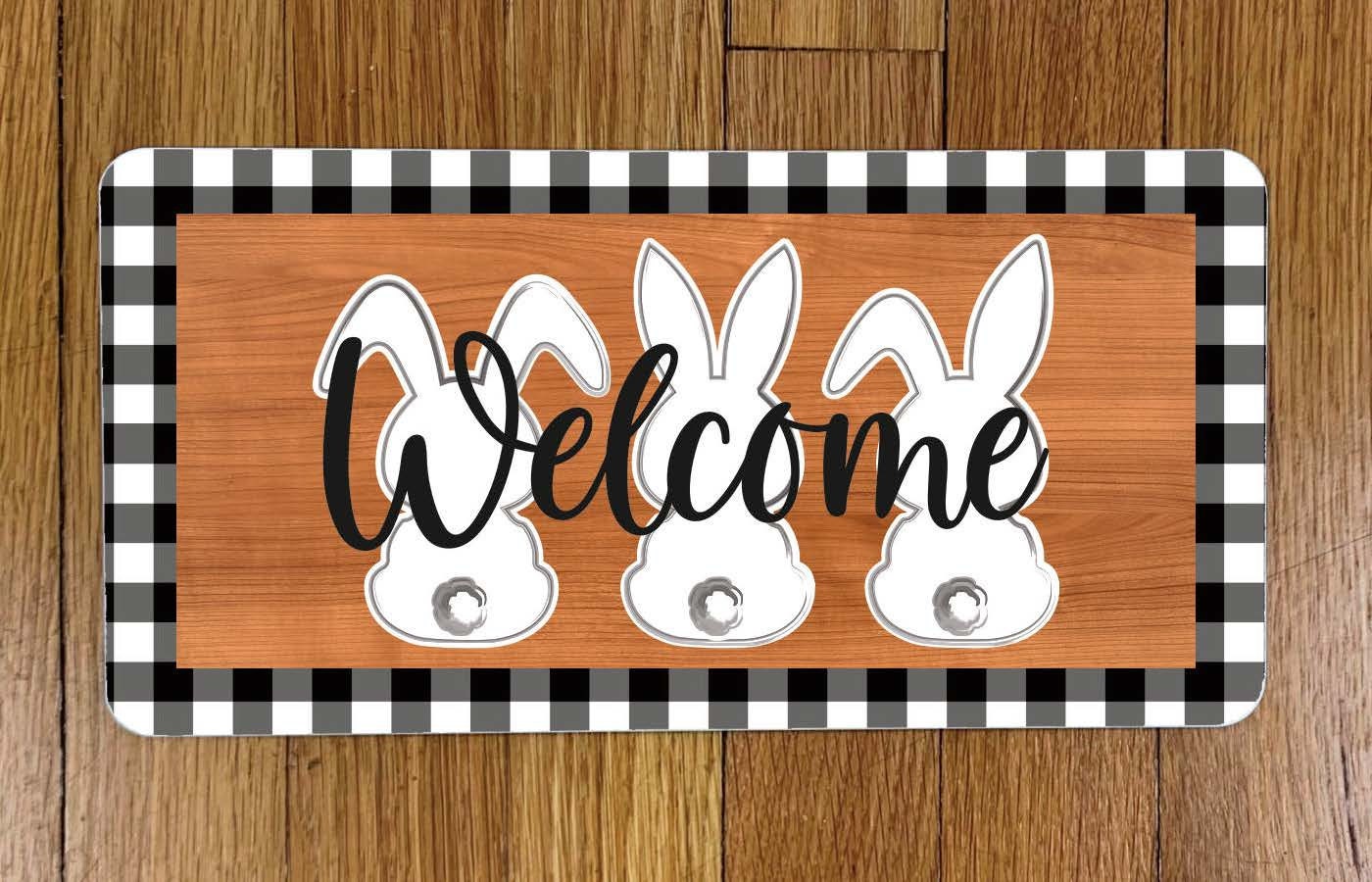 Welcome Bunnies Wreath Sign - Etsy