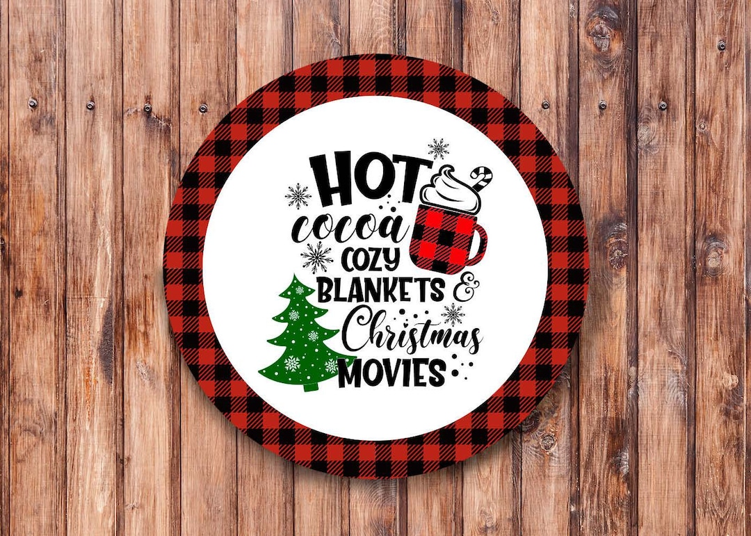 Hot Cocoa Cozy Blankets Wreath Sign - Etsy