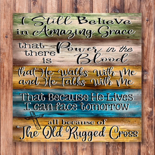 Old Rugged Cross Signs - Etsy