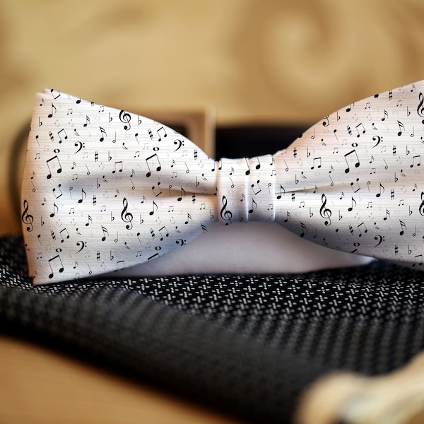 Music Notes Bow Tie - Etsy