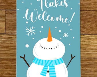 Flakes and Drifters Welcome Wreath Attachment Wreath Sign Wreath Center ...