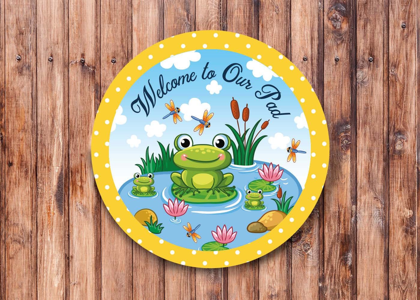 Welcome to OUR Pad Wreath Sign - Etsy