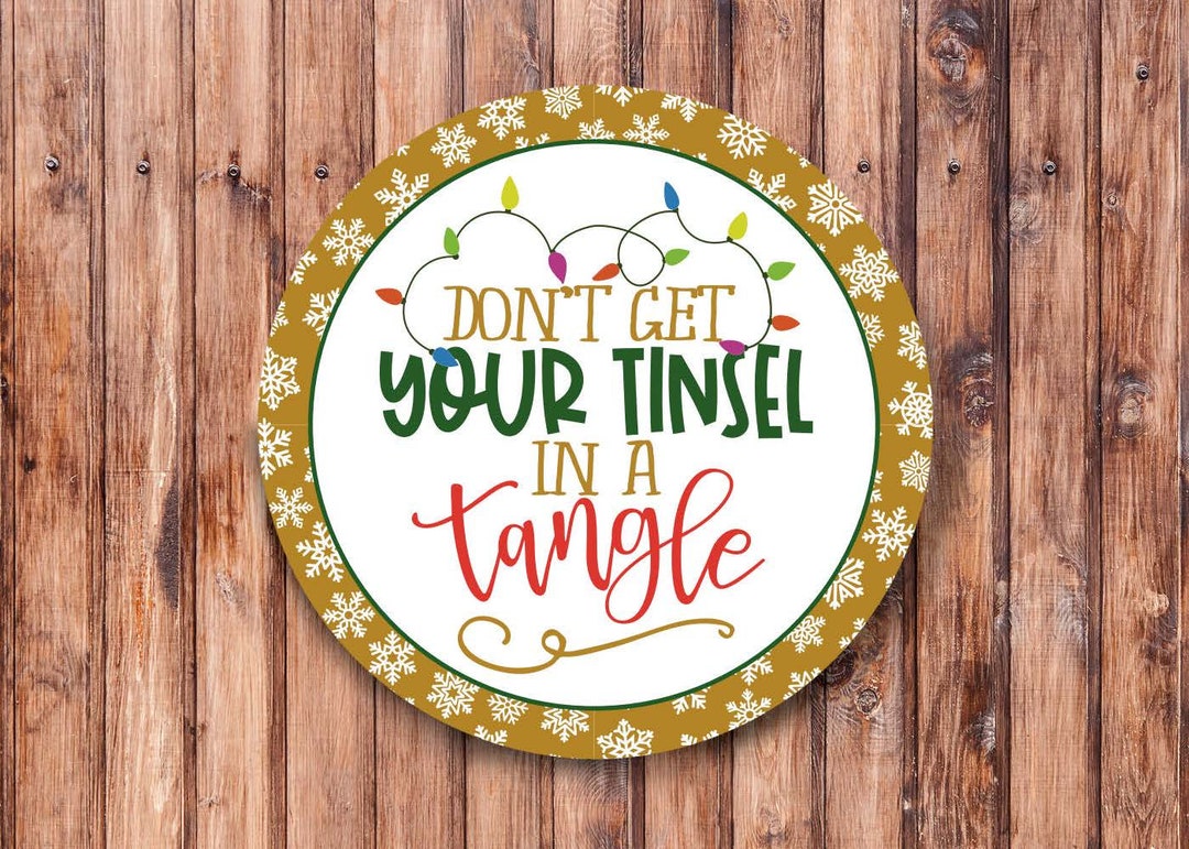 Tinsel in a Tangle Wreath Sign - Etsy