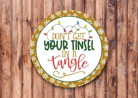 Tinsel in a Tangle Wreath Sign - Etsy