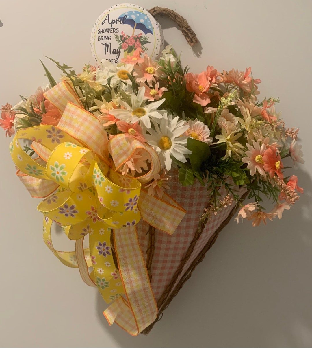 Umbrella April Showers Wreath - Etsy