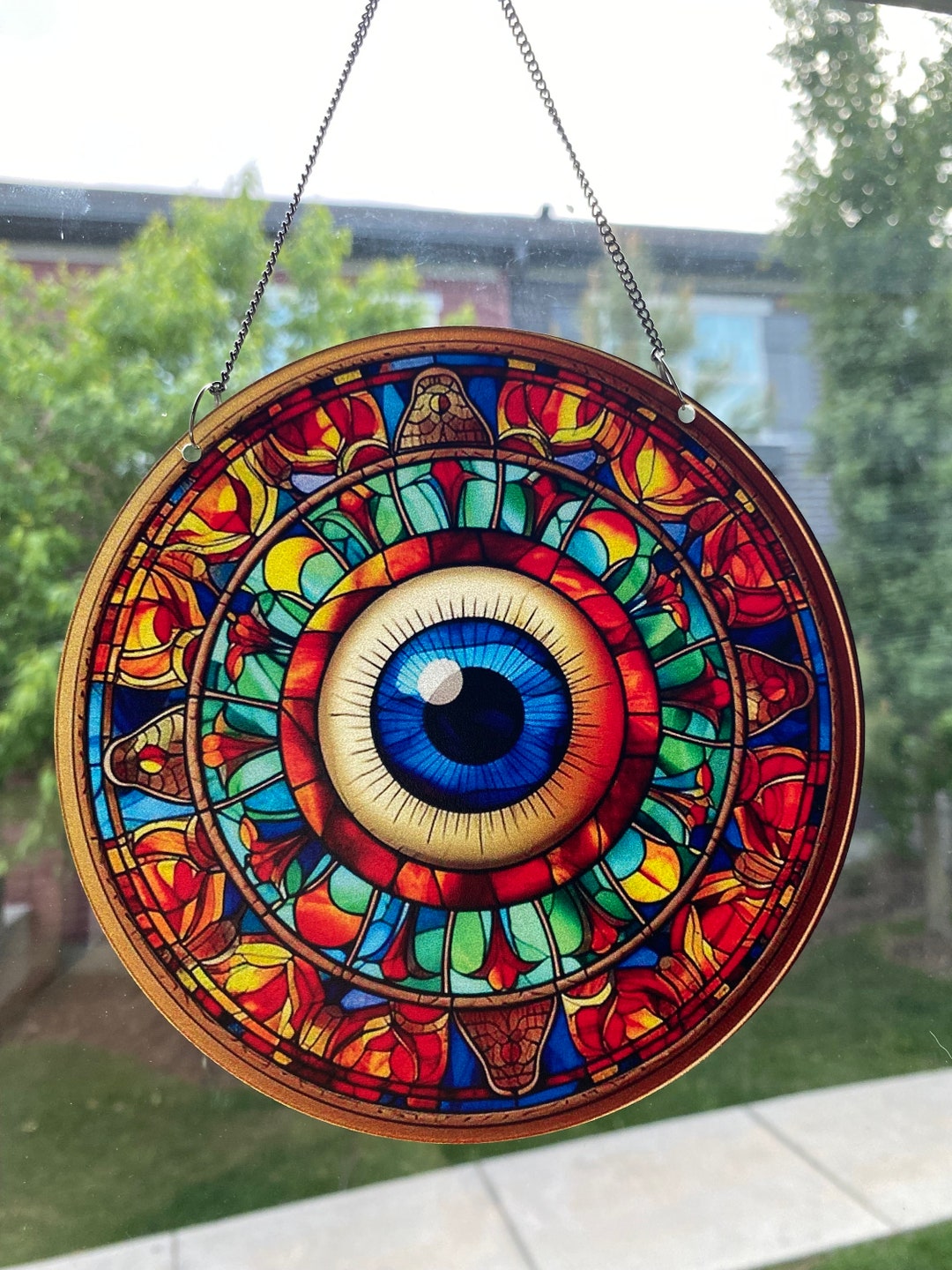 Evil Eye, All Seeing Eye. Hanging Suncatcher Window Ornament, Acrylic ...