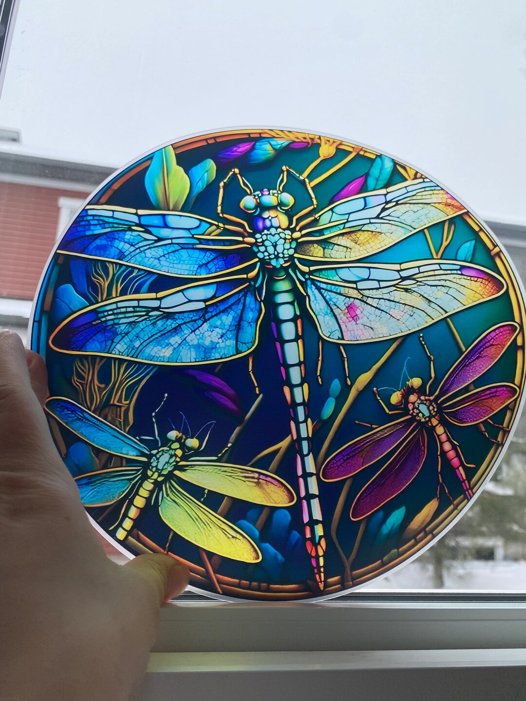 Dragonfly Trio Static Cling. Window Cling - Etsy