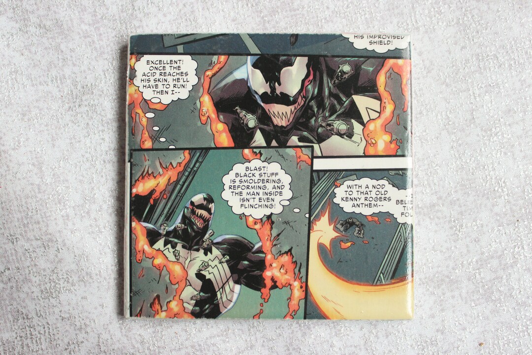 Venom Comic Ceramic Coaster - One of a Kind - Comic / Movie Memorabilia ...