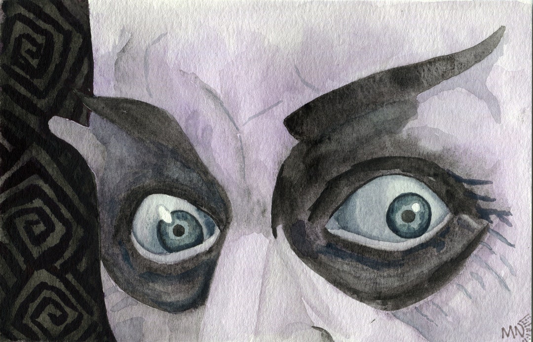 Nosferatu Count Orlok Original Watercolor Painting - Etsy