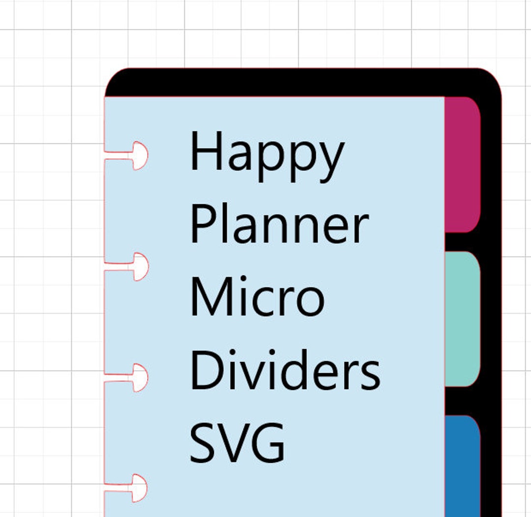 Happy Planner Micro Sized Dividers and Page SVG - Etsy