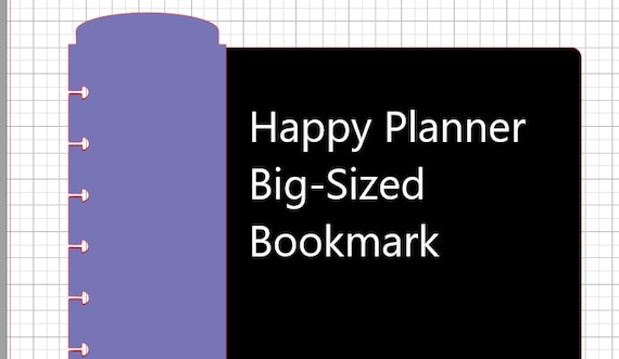 Happy Planner Big-sized Bookmark SVG | Etsy