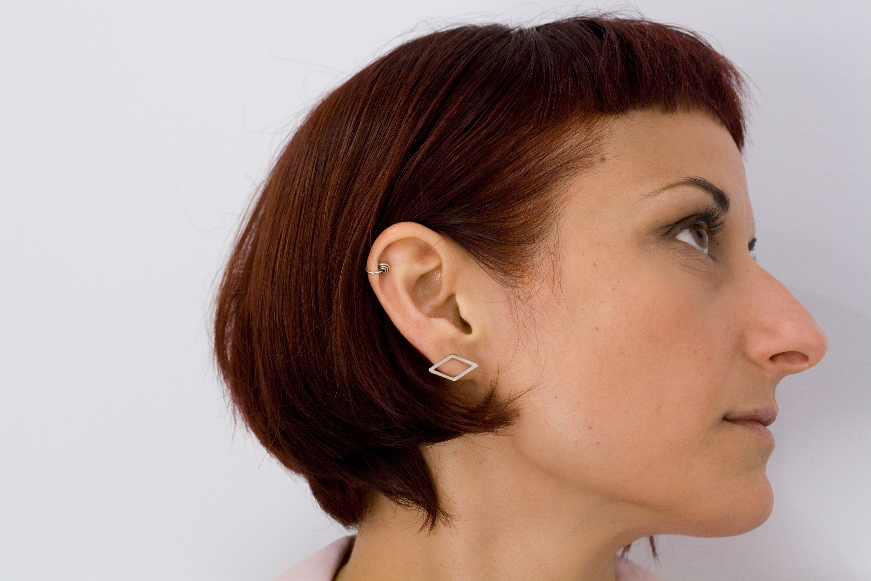 Silver Earrings. Rhomb Earrings. Little Rhomb Earrings. Button Earrings ...