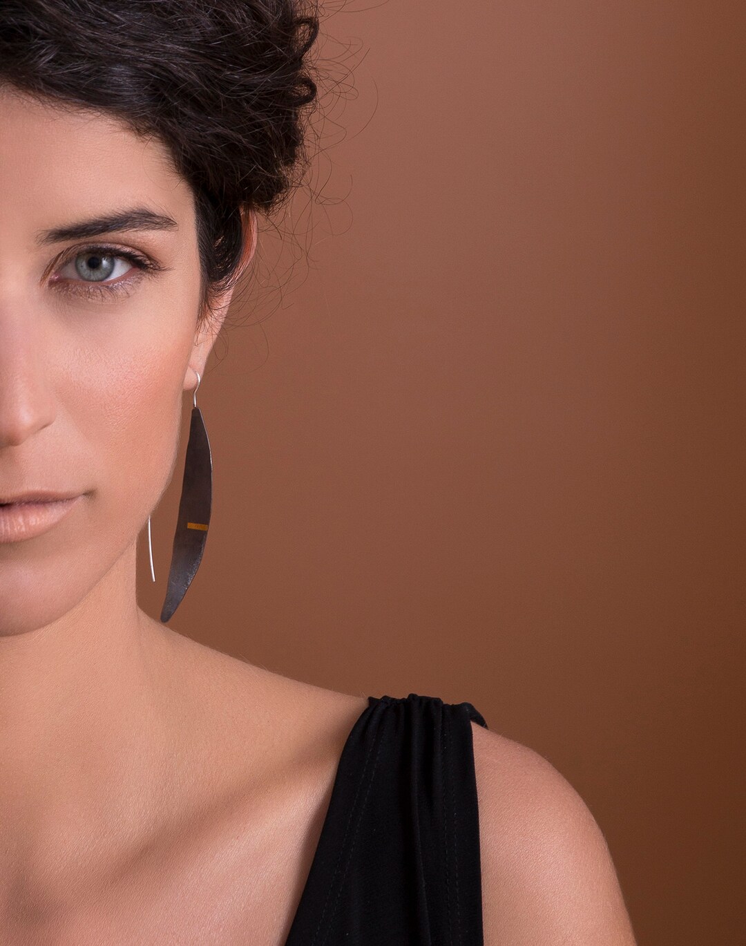 Silver and 24kt Gold Little Earrings. Long Earrings Golden and - Etsy