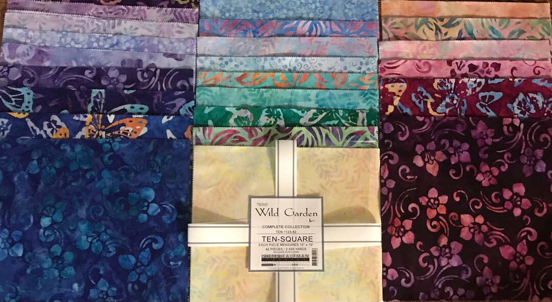 Wild Garden 10-square Artisan Batiks From Robert Kaufman - Etsy