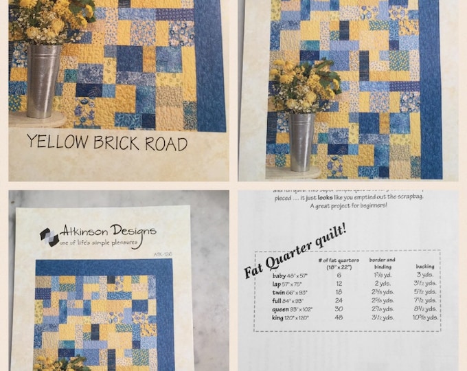 Yellow Brick Road Quilt Pattern by Atkinson Designs—free Shipping - Etsy