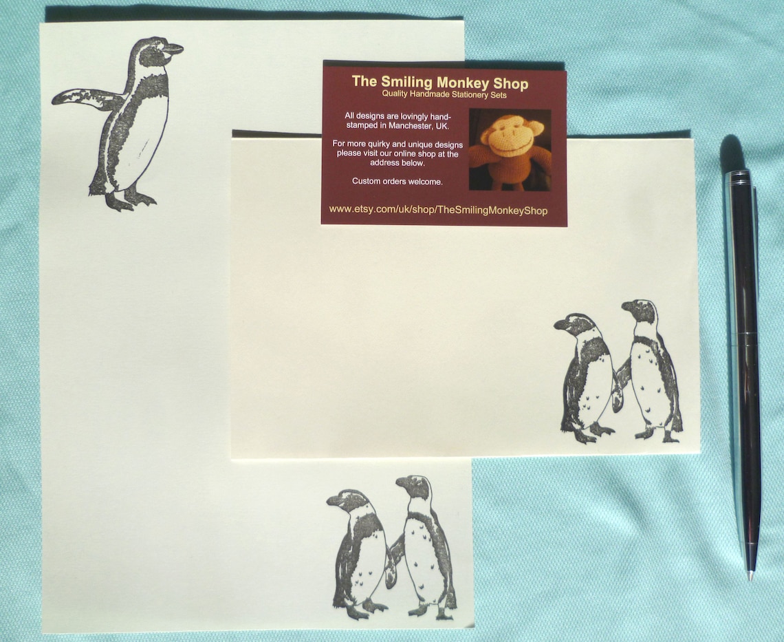 Penguin Stationery Set - Humboldt Penguin Writing Paper With Matching ...