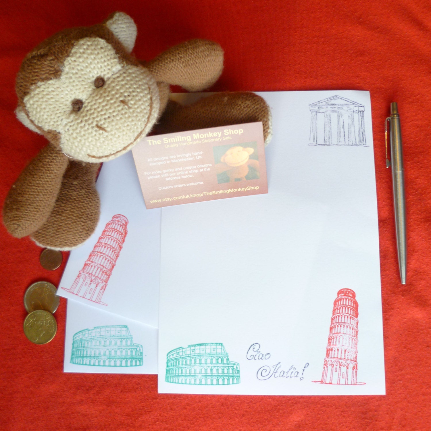 Italian Stationery Set - Ciao Italia Writing Paper With Matching ...
