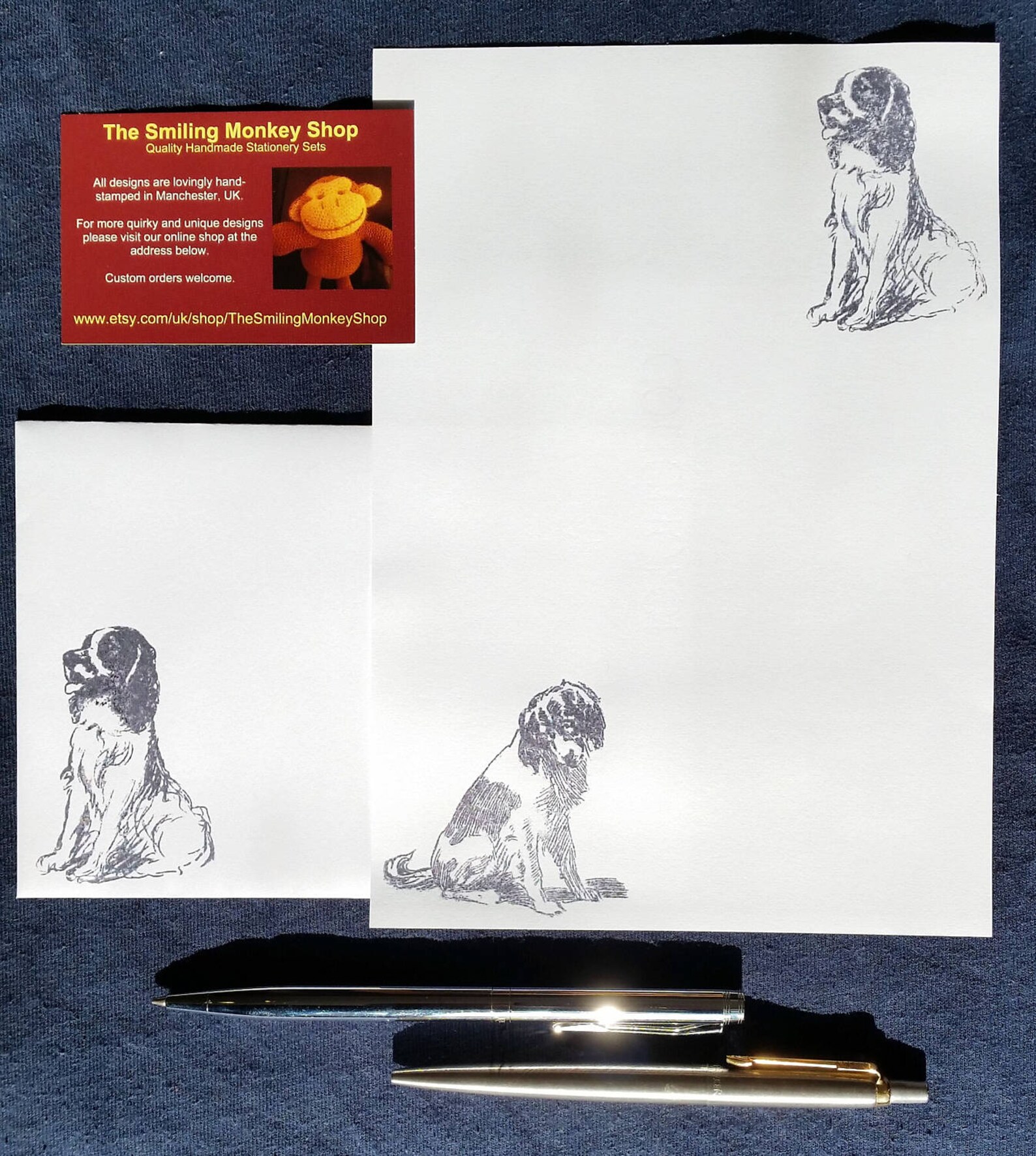 Spaniel Dog Letter Writing Set - Dogs Writing Paper With Matching ...