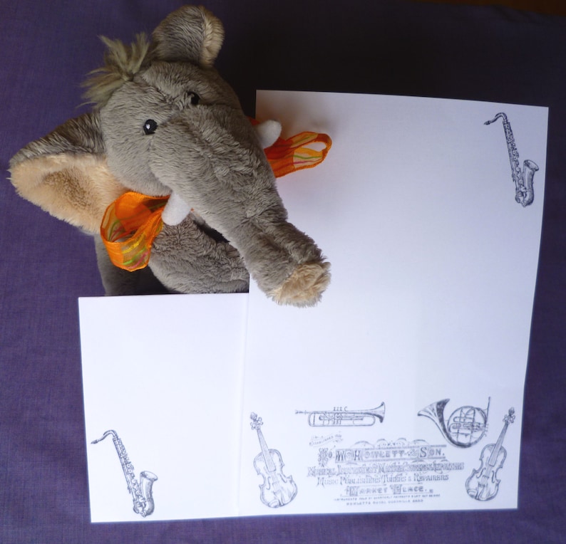 Musical Instruments Stationery Set - Music Writing Paper With Matching ...