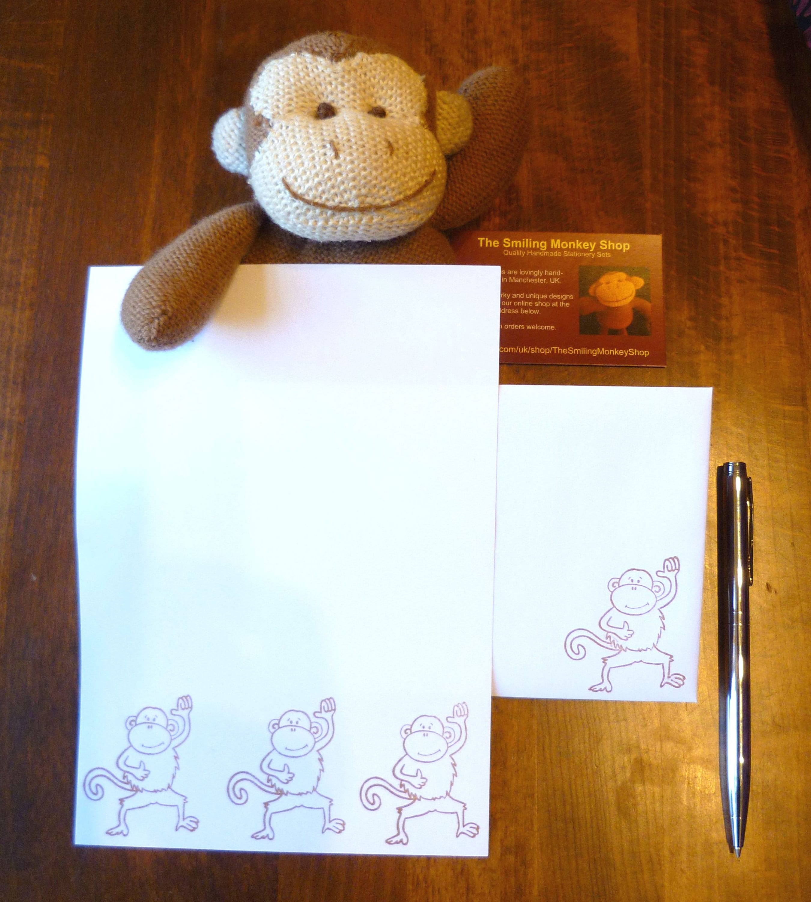 Smiling Monkey Stationery Set - Cheeky Monkey Writing Paper and ...