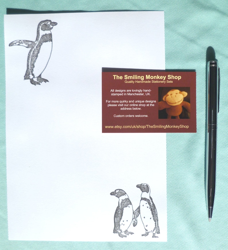 Penguin Stationery Set - Humboldt Penguin Writing Paper With Matching ...