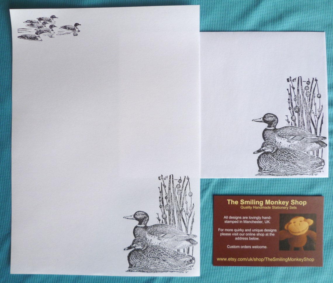 Ducks Letter Writing Set Nature Writing Paper With Premium - Etsy