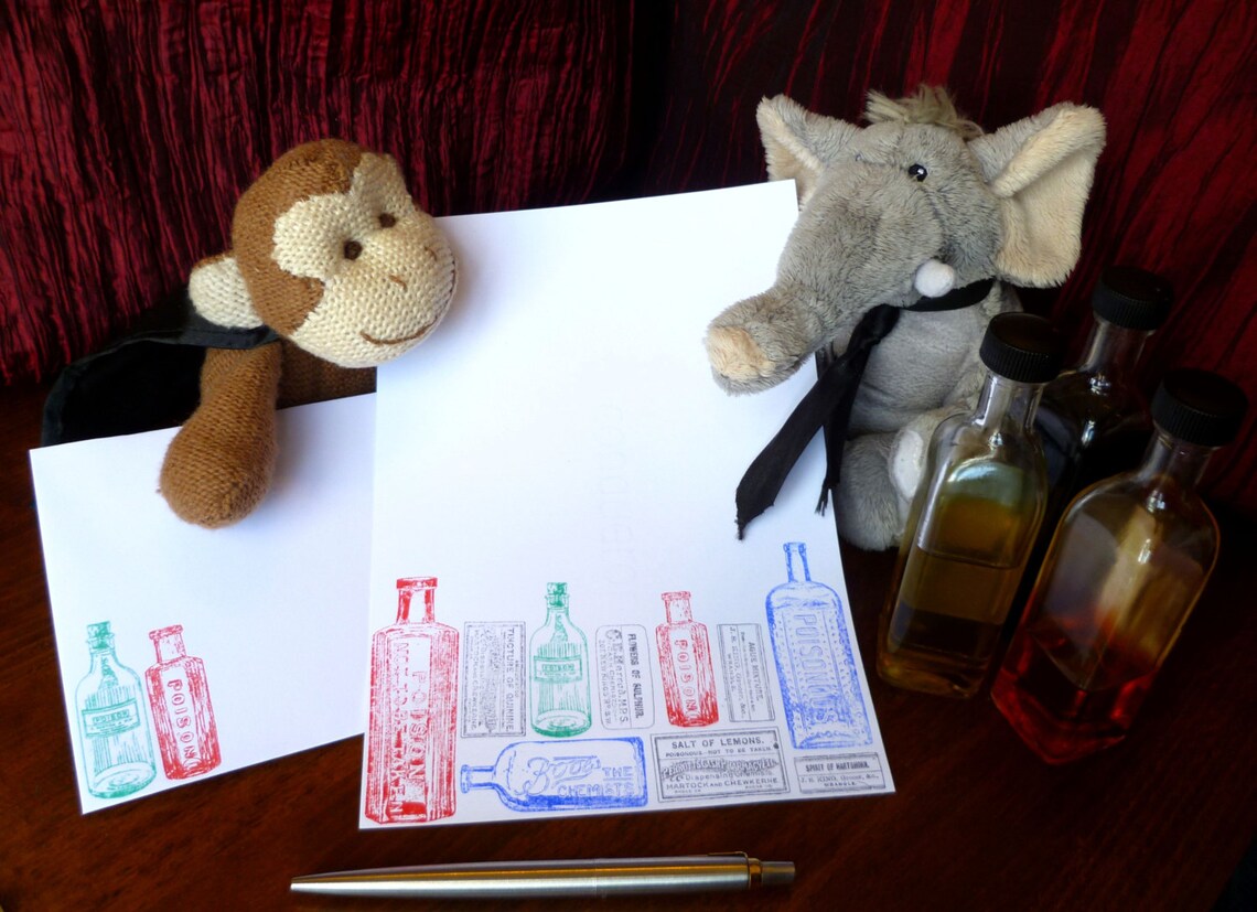 Poison Pen Stationery Set - Poison Writing Paper With Matching Premium ...