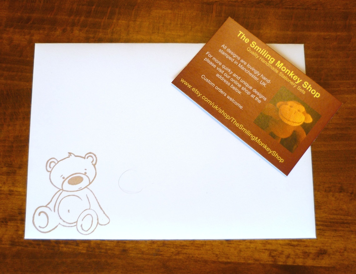 Teddy Bear Letter Writing Set Teddies Writing Paper With - Etsy