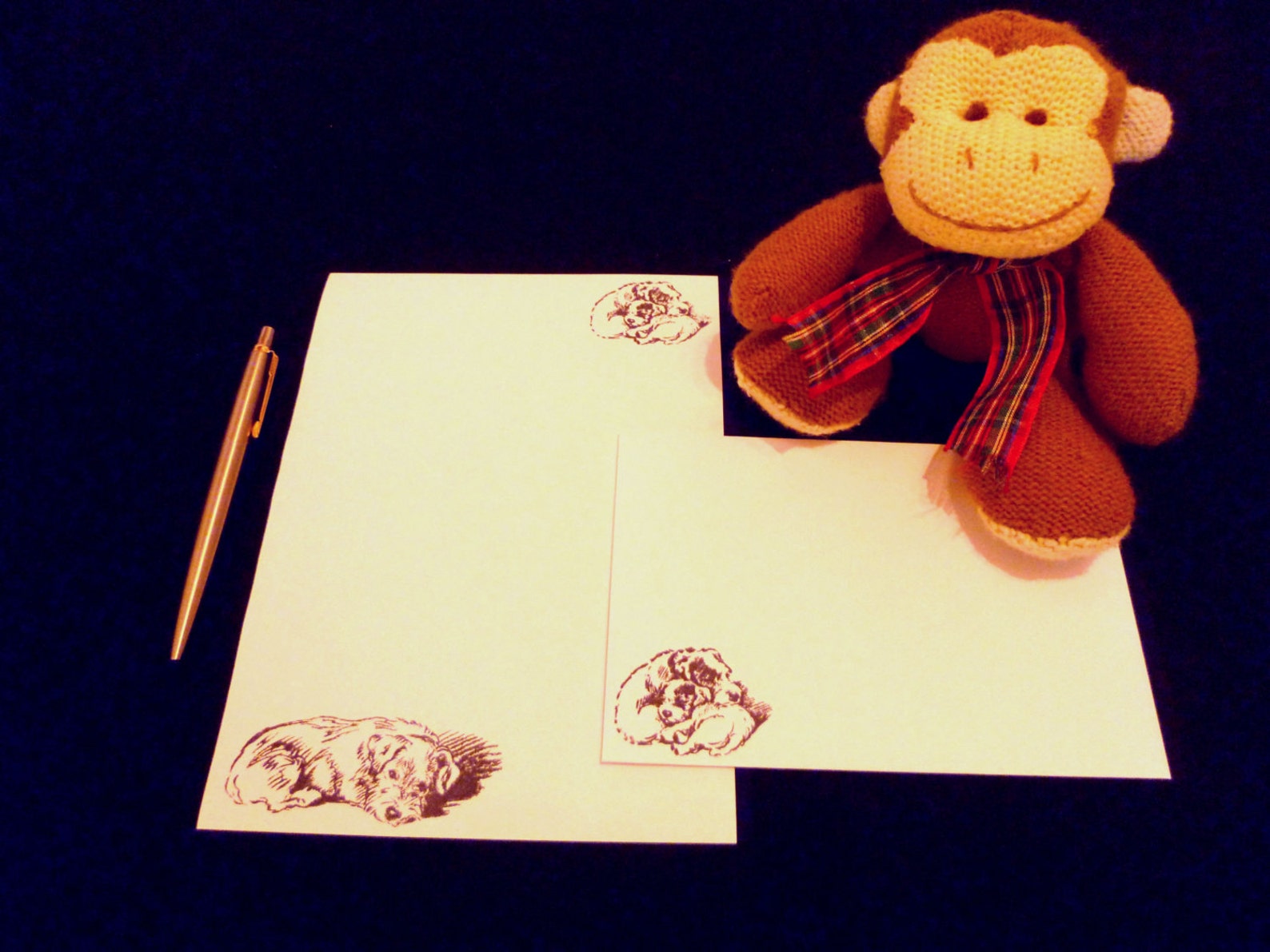 Dog Stationery Set - Sleeping Dogs Writing Paper With Matching Premium ...