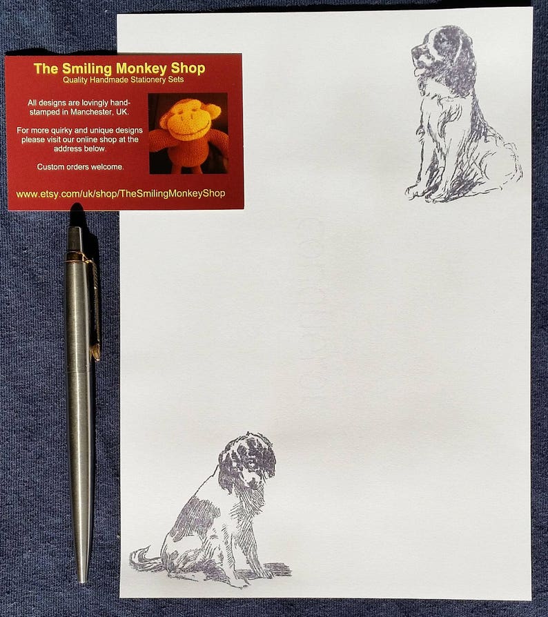 Spaniel Dog Letter Writing Set Dogs Writing Paper With Matching Premium ...