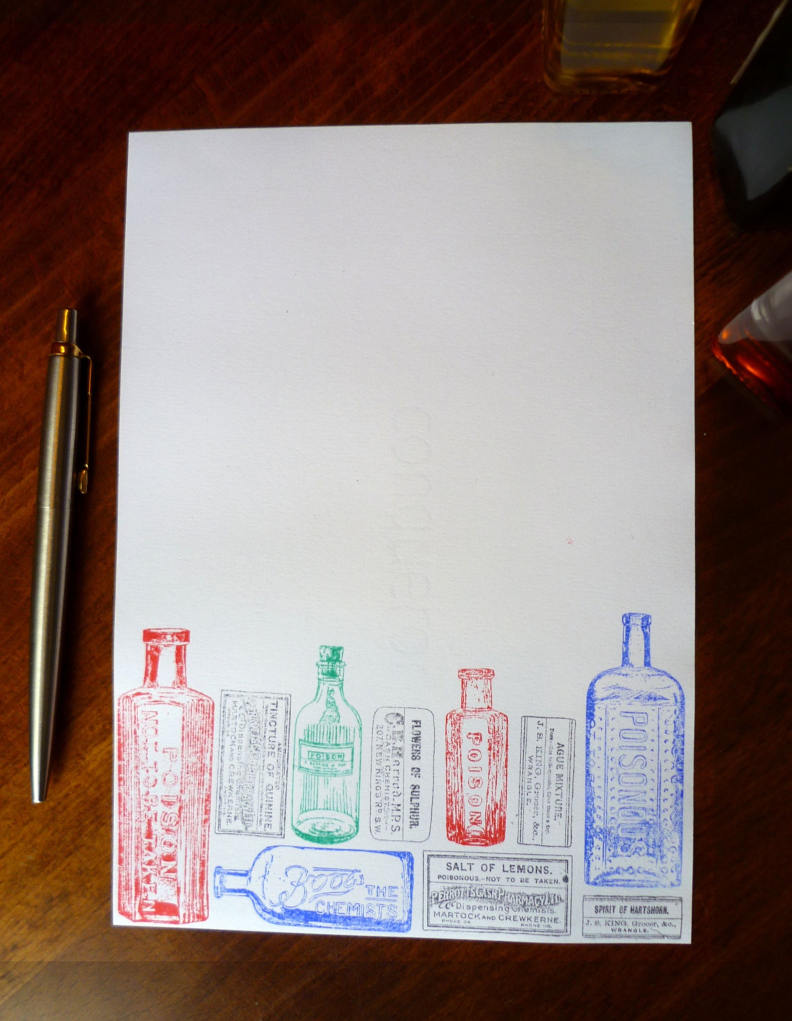 Poison Pen Stationery Set - Poison Writing Paper With Matching Premium ...