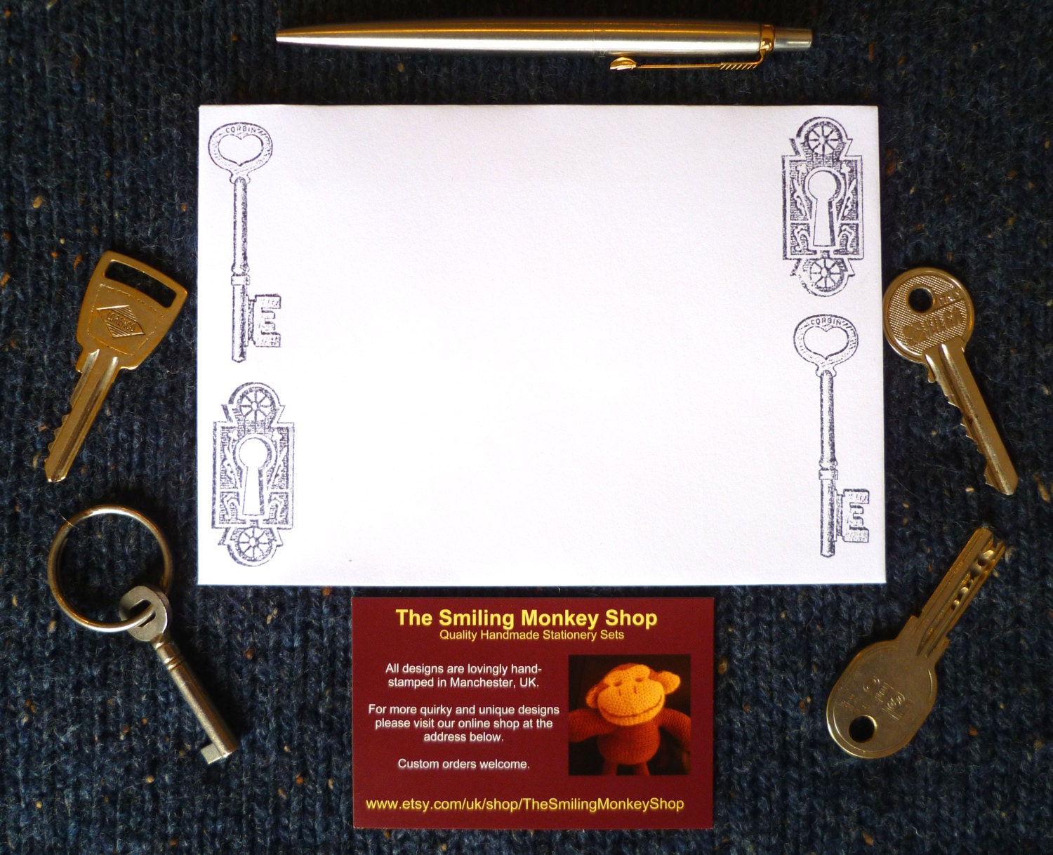 Locks and Keys Stationery Set Vintage Keyhole Writing Paper and ...