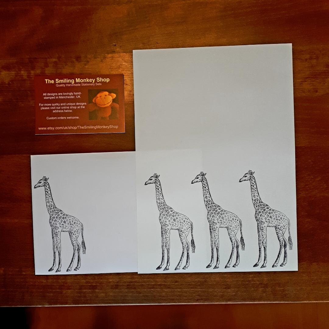 Giraffes Stationery Set - Giraffes Writing Paper & Premium Matching ...