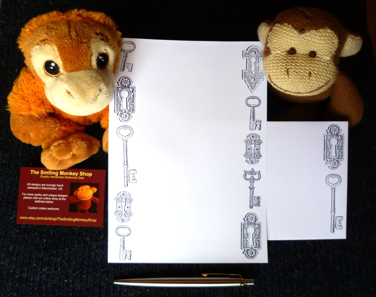 Locks and Keys Stationery Set - Vintage Keyhole Writing Paper and ...