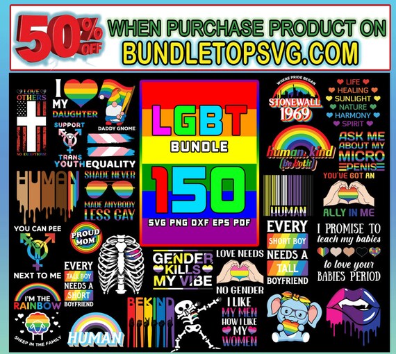 150 LGBT Bundle Printable Svg Lgbt Svg Lgbt Bundle Svg Lgbt - Etsy ...
