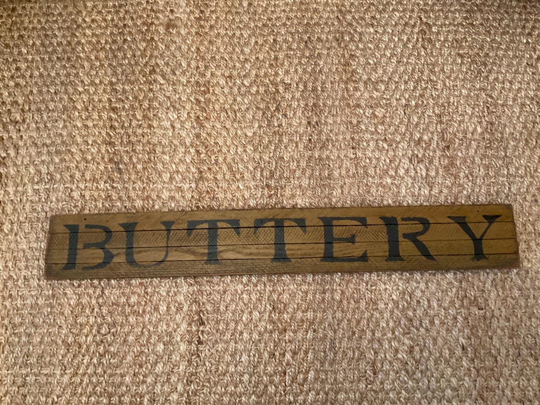 Primitive Buttery Sign: Gold & Black Wine Storage Decor - Etsy