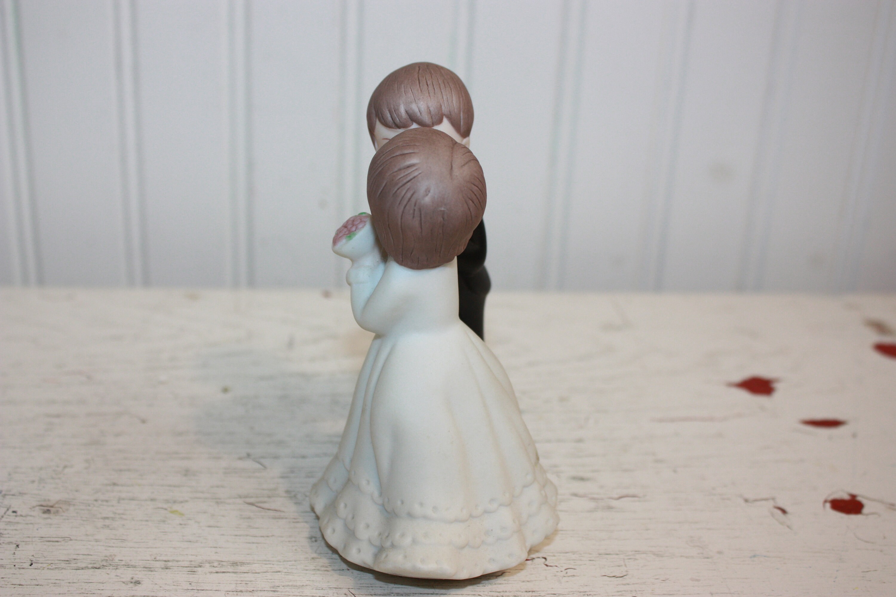 Vintage Jamie Lynn Bisque Wedding Cake Topper, Traditional Bride and ...