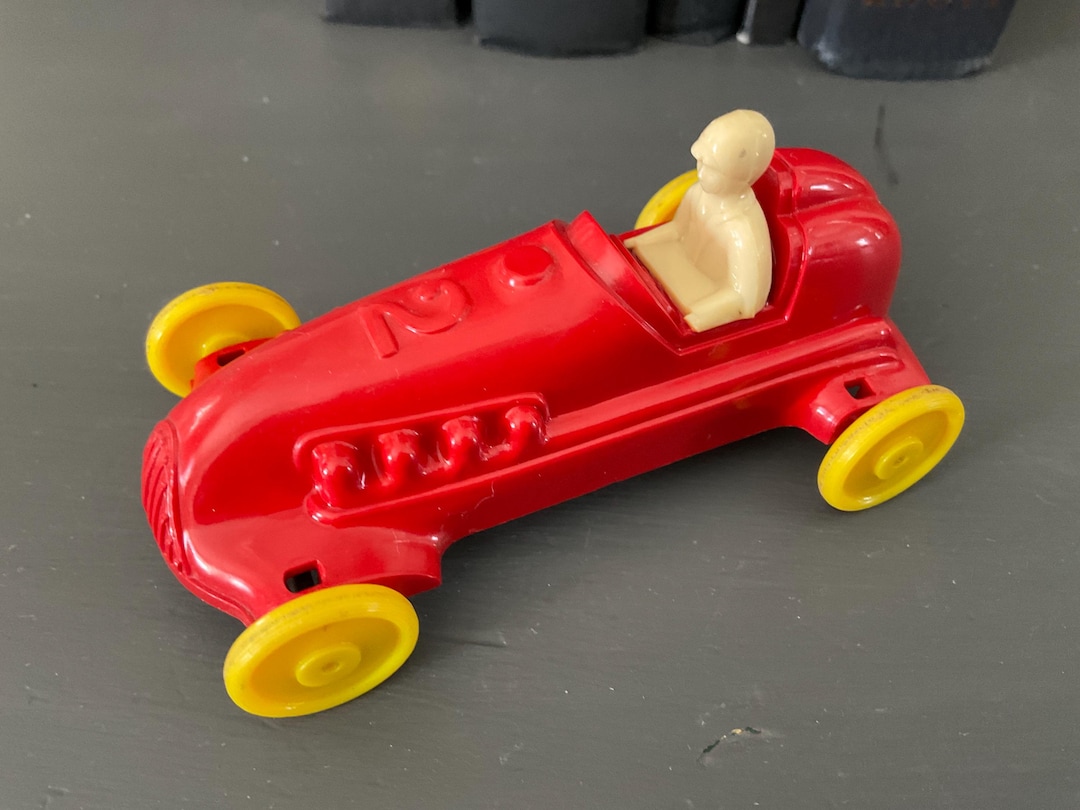 Vintage Pyro Plastic Toy Race Car From 1950s, Red Racecar #2 With ...