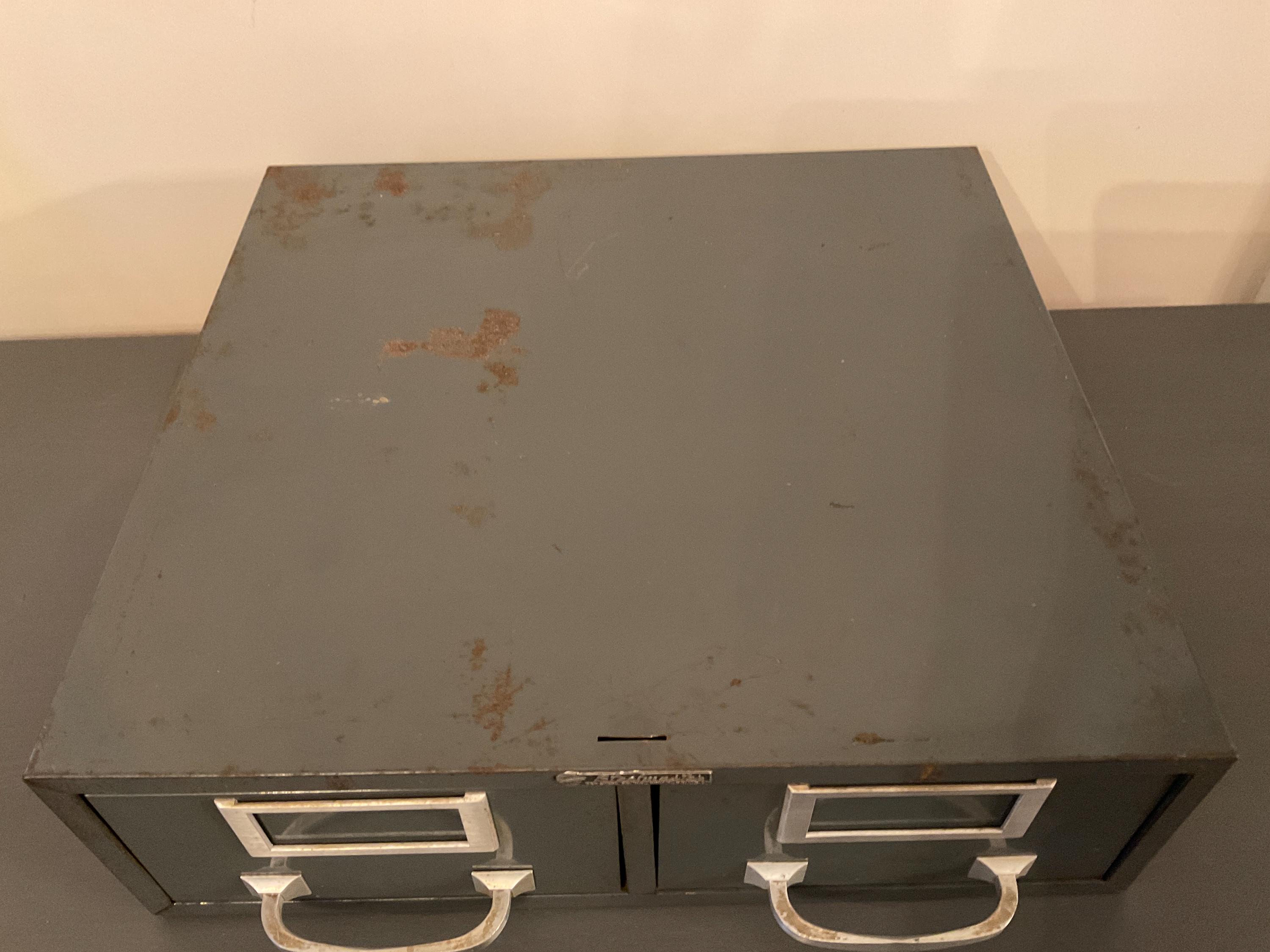 Vintage Steelmaster Two Drawer Metal File Cabinet, Industrial Metal ...