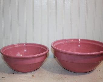 Pink Mixing Bowls - Etsy