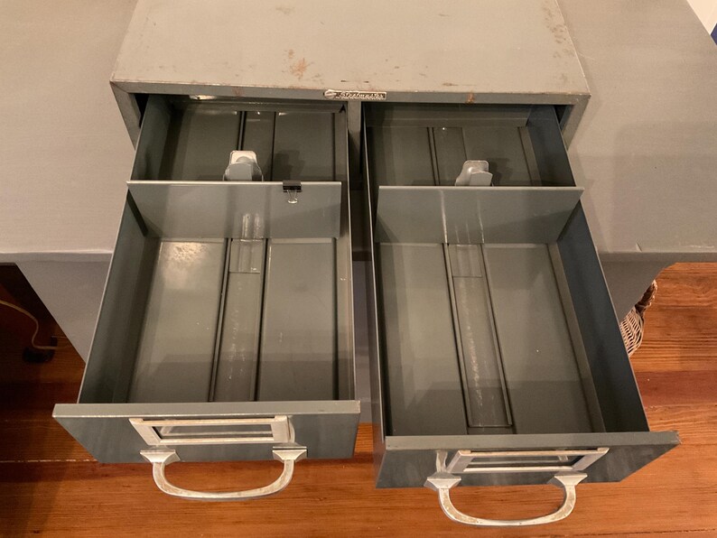 Vintage Steelmaster Two Drawer Metal File Cabinet, Industrial Metal ...