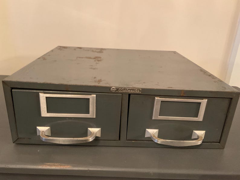 Vintage Steelmaster Two Drawer Metal File Cabinet, Industrial Metal ...